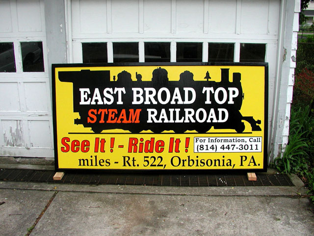 New Road Signs for the East Broad Top Railroad - Summer 2003